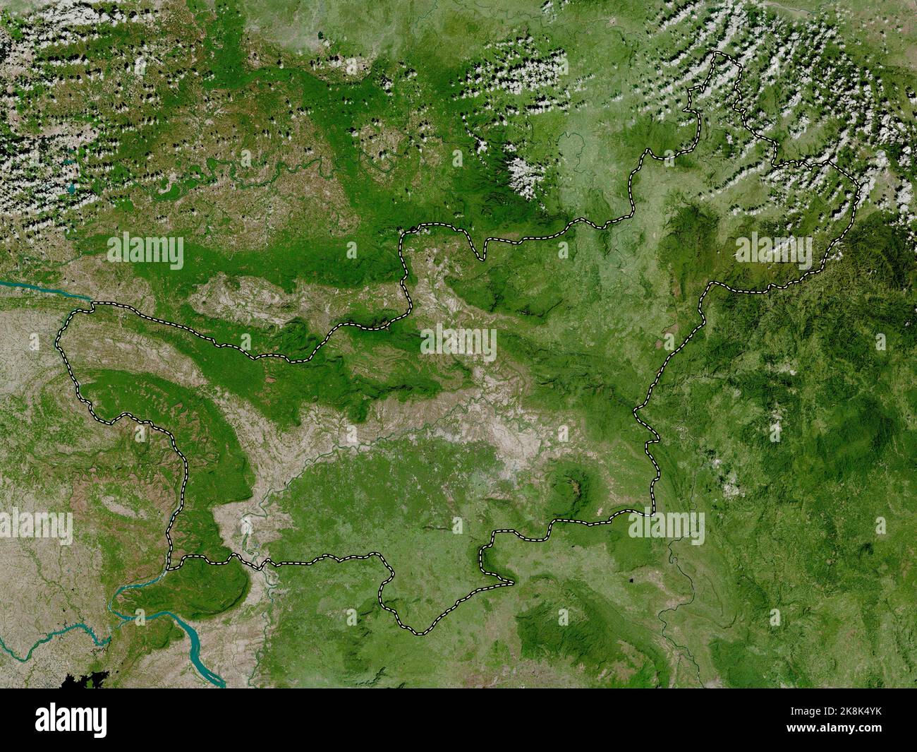 Saravan, province of Laos. High resolution satellite map Stock Photo - Alamy