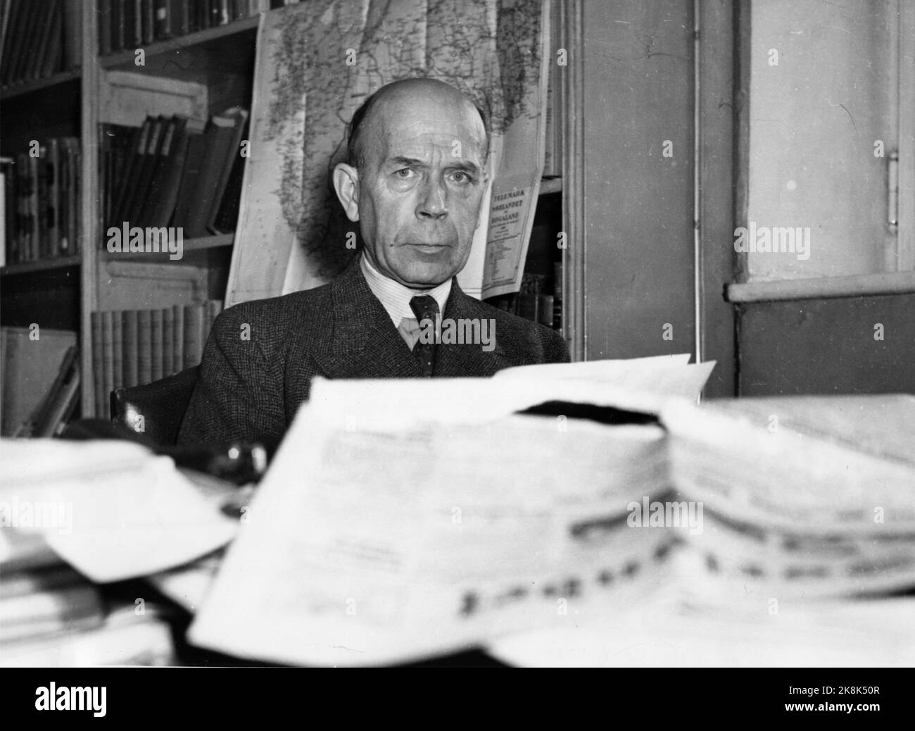 Oslo 19461061. Jakob Friis in the Storting's archive. Friis was the ...