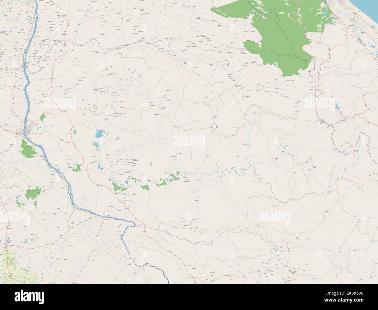 Savannakhet, province of Laos. Open Street Map Stock Photo - Alamy