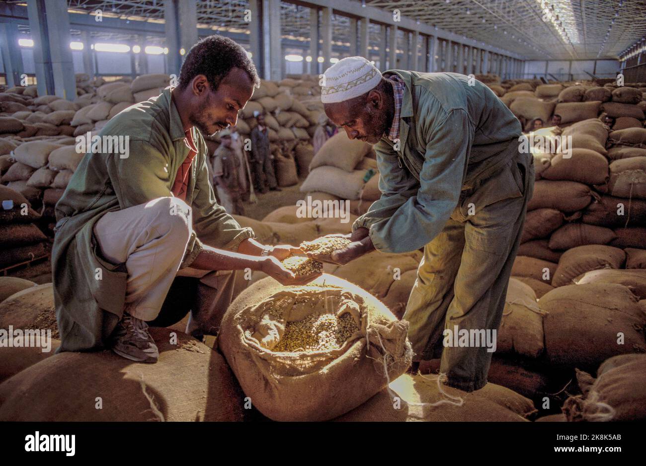 Ethiopia, Addis Abeba; coffee storage Stock Photo - Alamy