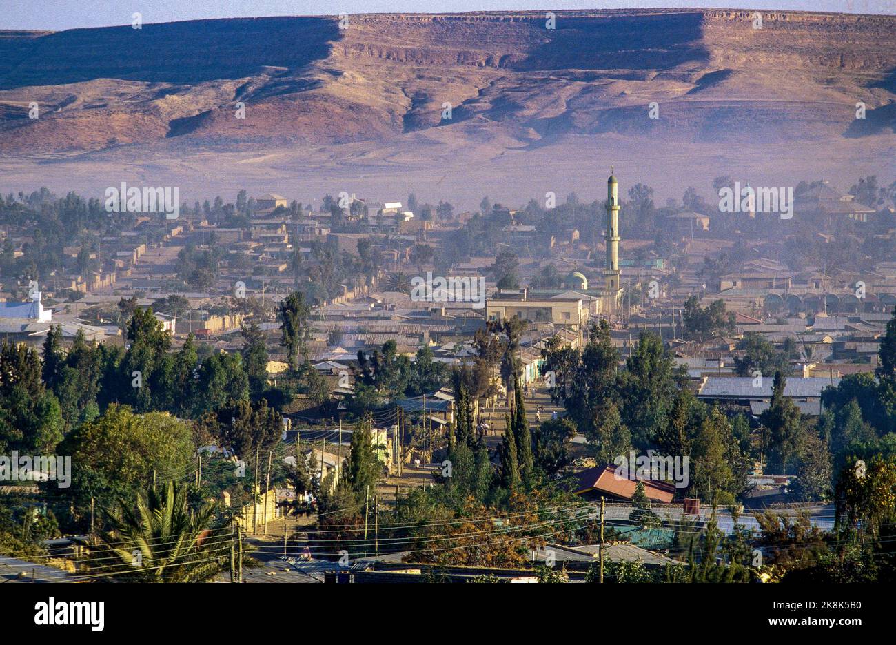 Ethiopia, Mekele; Tigray; city overview with mosque Stock Photo - Alamy