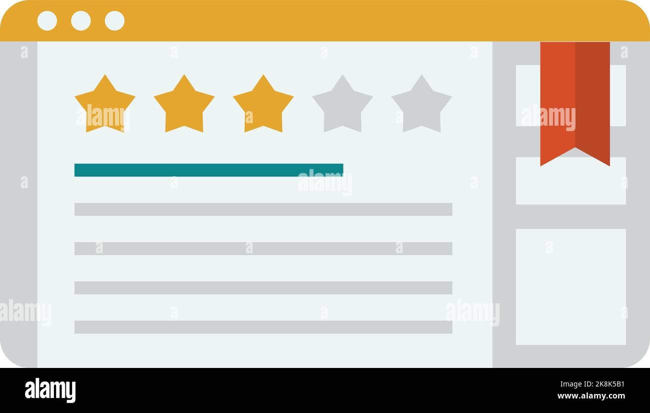 review illustration in minimal style isolated on background Stock ...