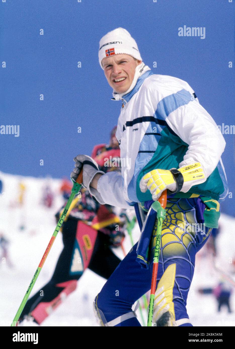 Oslo 1990308 - Alpine on Geilo. Slalom. A satisfied Ole Kristian ...