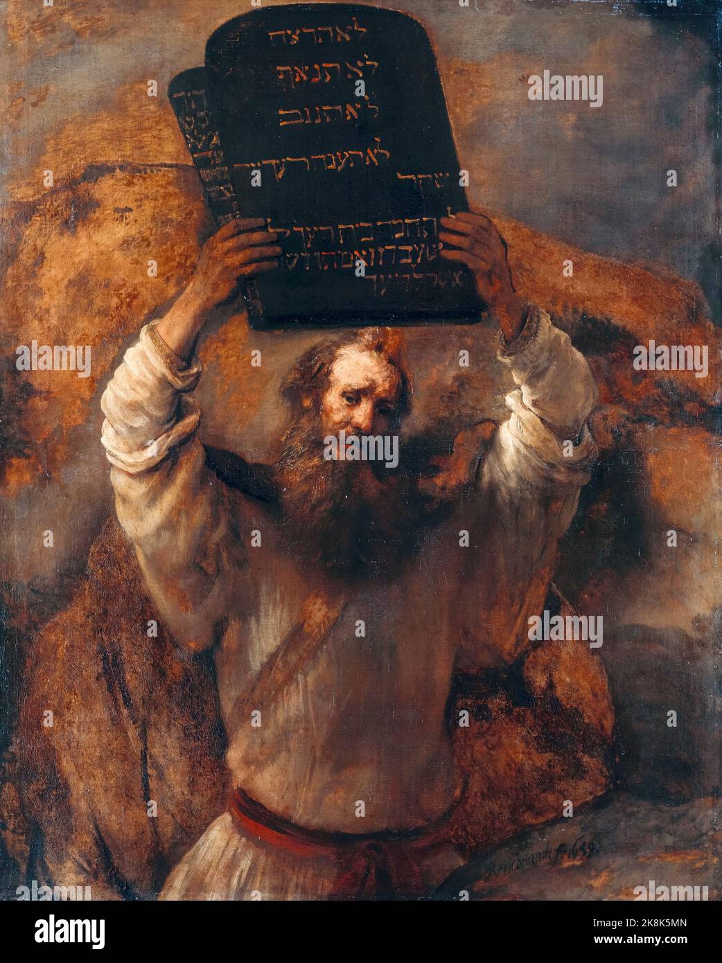 Ten commandments, stone tablets hi-res stock photography and images - Alamy