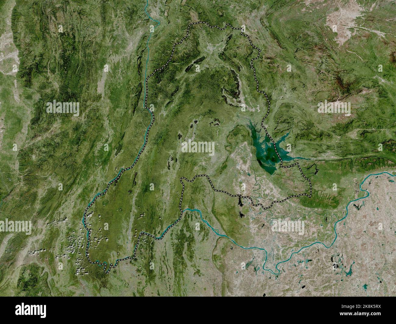 Laos map zoom border satellite hi-res stock photography and images - Alamy