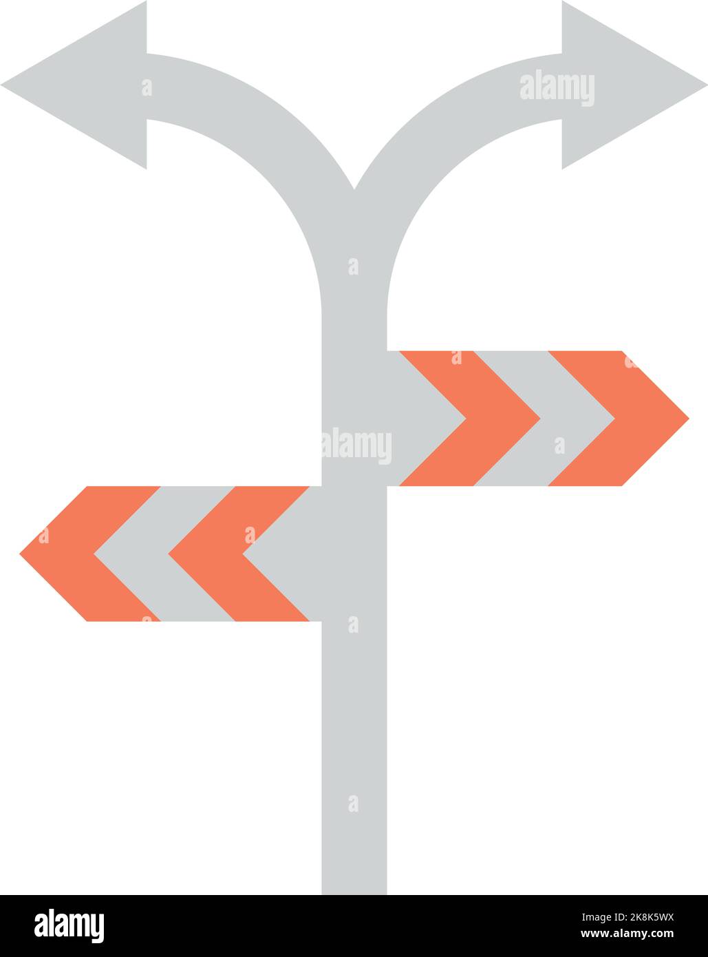 road junction sign illustration in minimal style isolated on background ...