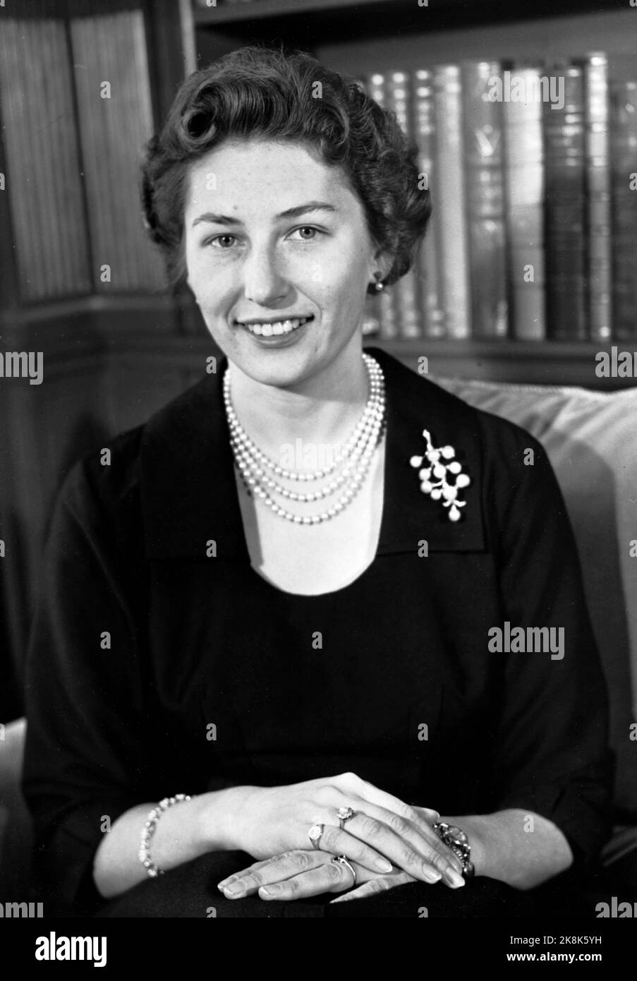 Oslo 19580114. Princess Astrid photographed in connection with the ...