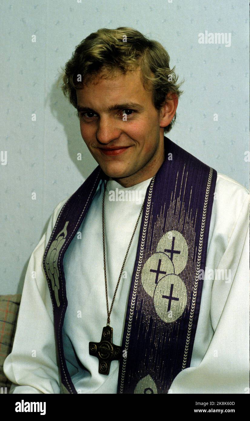 Oslo 198312. Torstein Lalim, priest, here in priest's costume. NTB ...