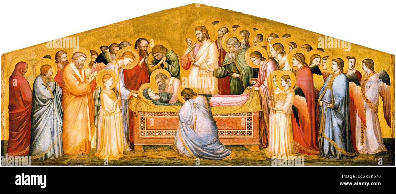 The Entombment of Mary, painting in tempera on panel by Giotto di ...