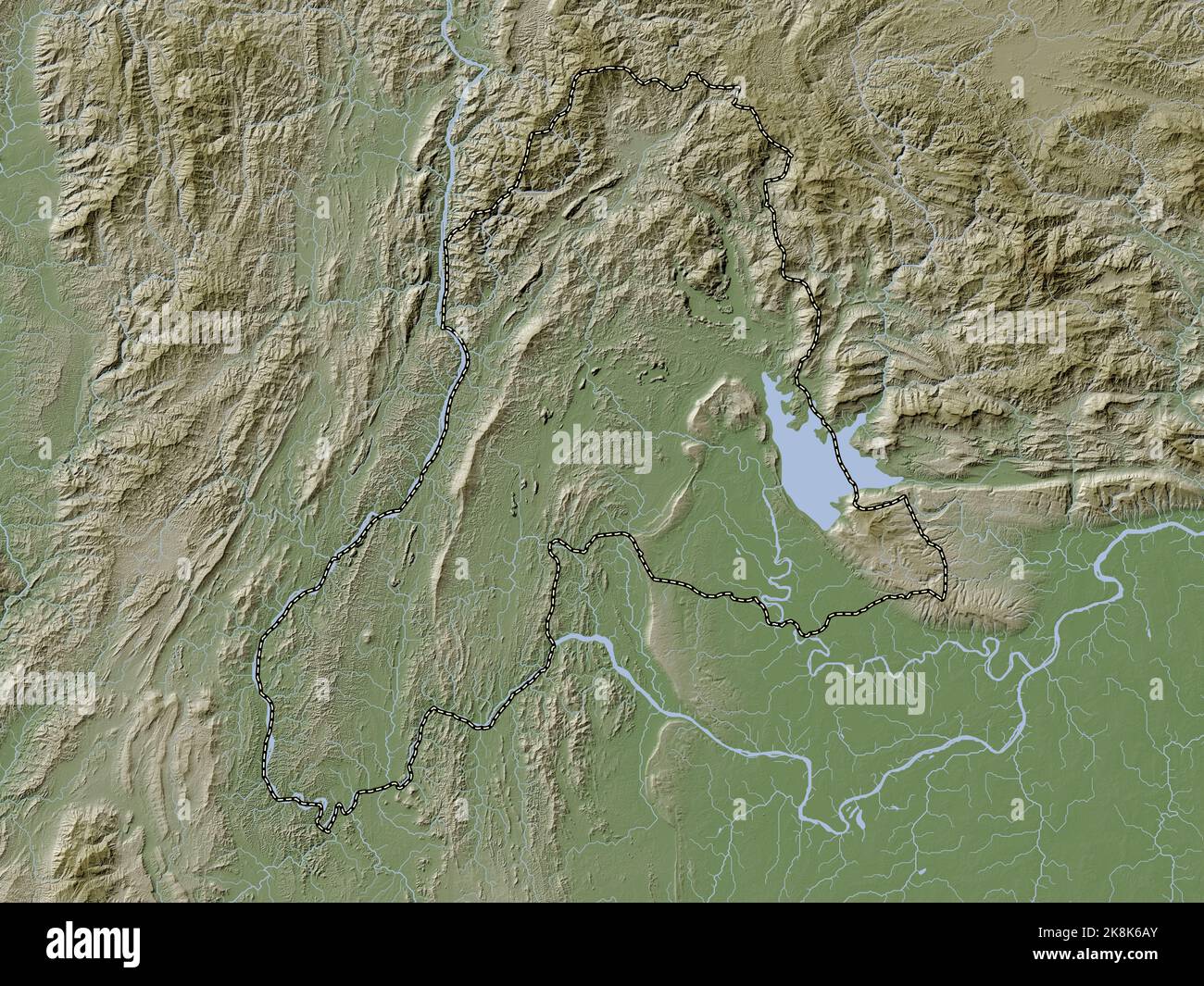 Vientiane, province of Laos. Elevation map colored in wiki style with ...