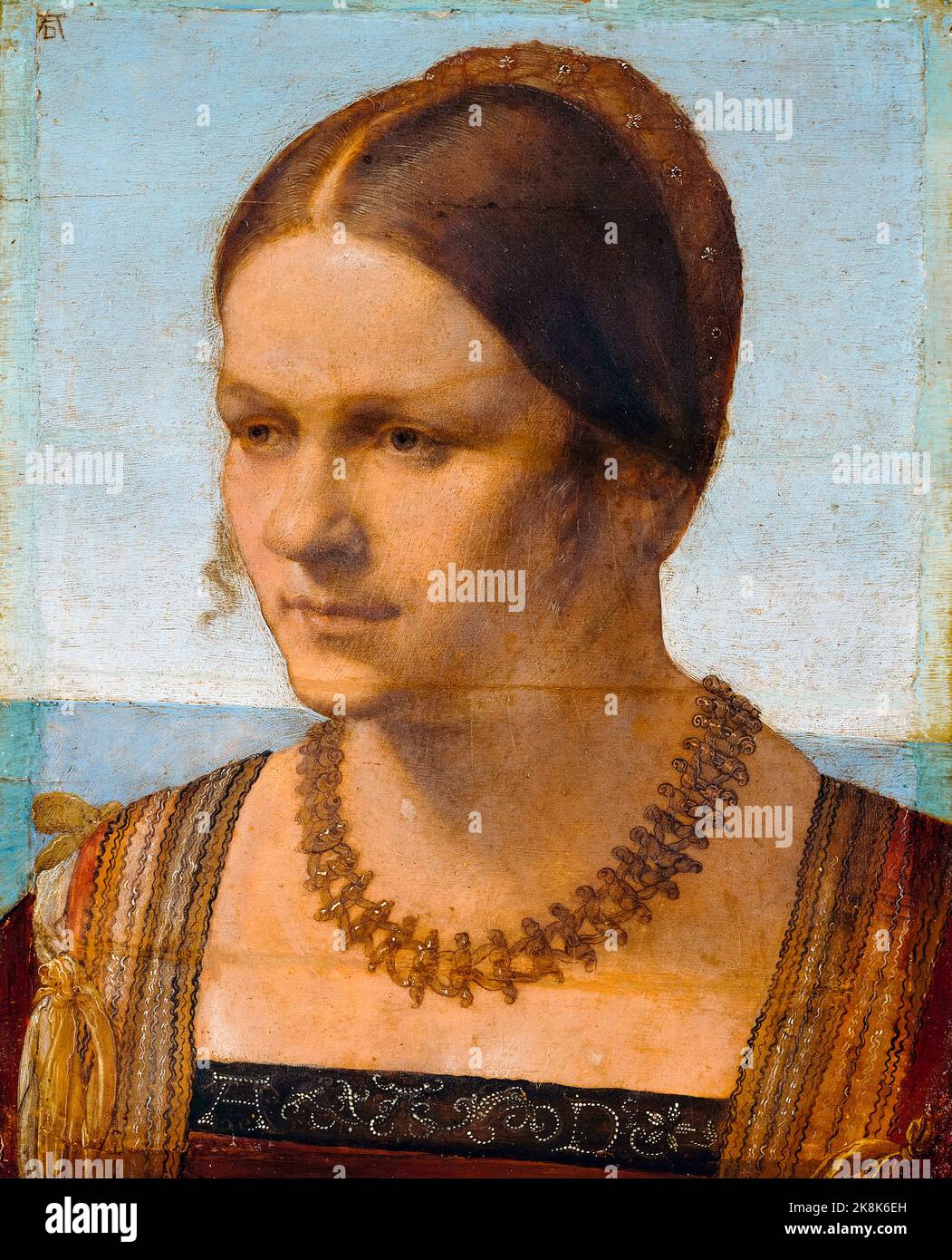 Albrecht Durer, Portrait of a Young Venetian Lady, painting in oil on ...