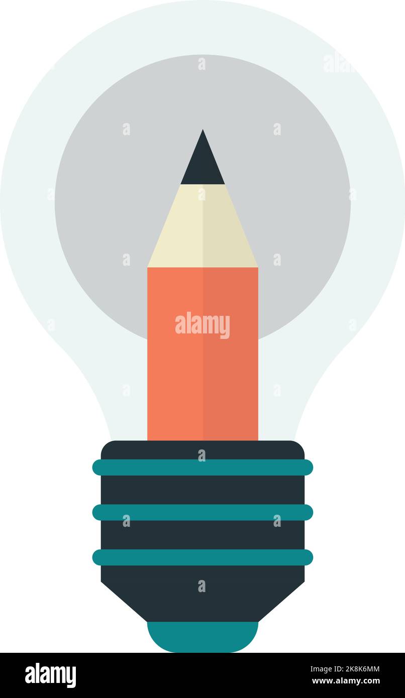 Graphic pencil light bulb pencil Stock Vector Images - Alamy