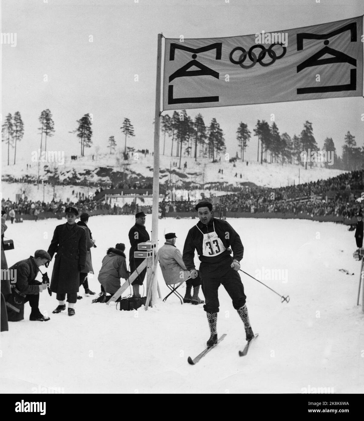Oslo 19520218: Winter Olympics 1952, combined combined runner Simon ...