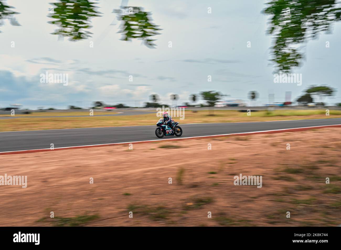 A motorcyclist on a race track Stock Photo - Alamy