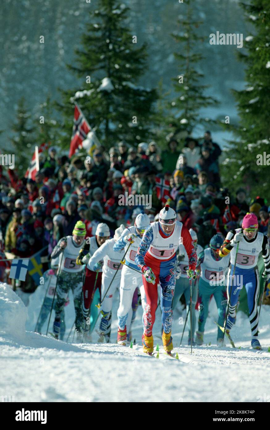 Lillehammer 19940222 Winter Olympics at Lillehammer. 4 x 10 km relay ...