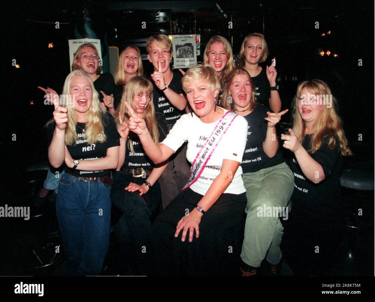 Oslo 19940920 "Blondes against the EU" today appointed SV politician ...