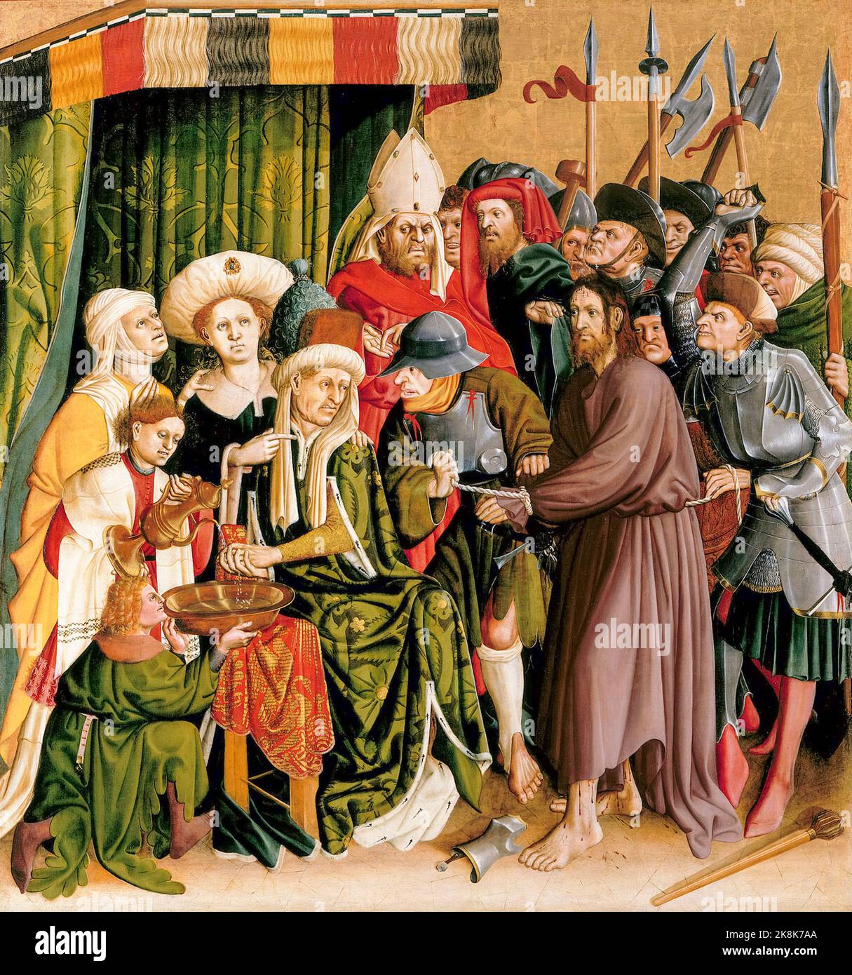 Christ before Pilate: The Wings of the Wurzach Altar, painting in oil ...