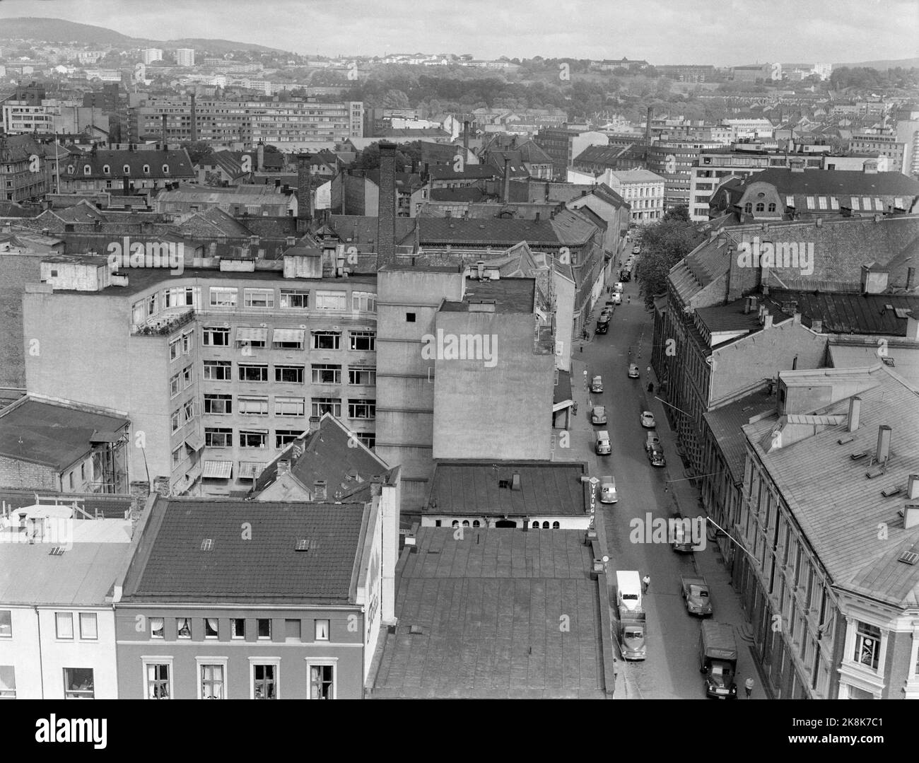 Oslo 19560730 oslo center overview picture from vaterland hi-res stock ...