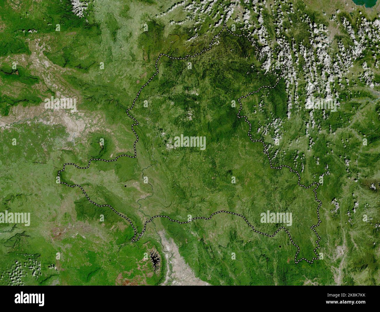 Xekong, province of Laos. High resolution satellite map Stock Photo - Alamy