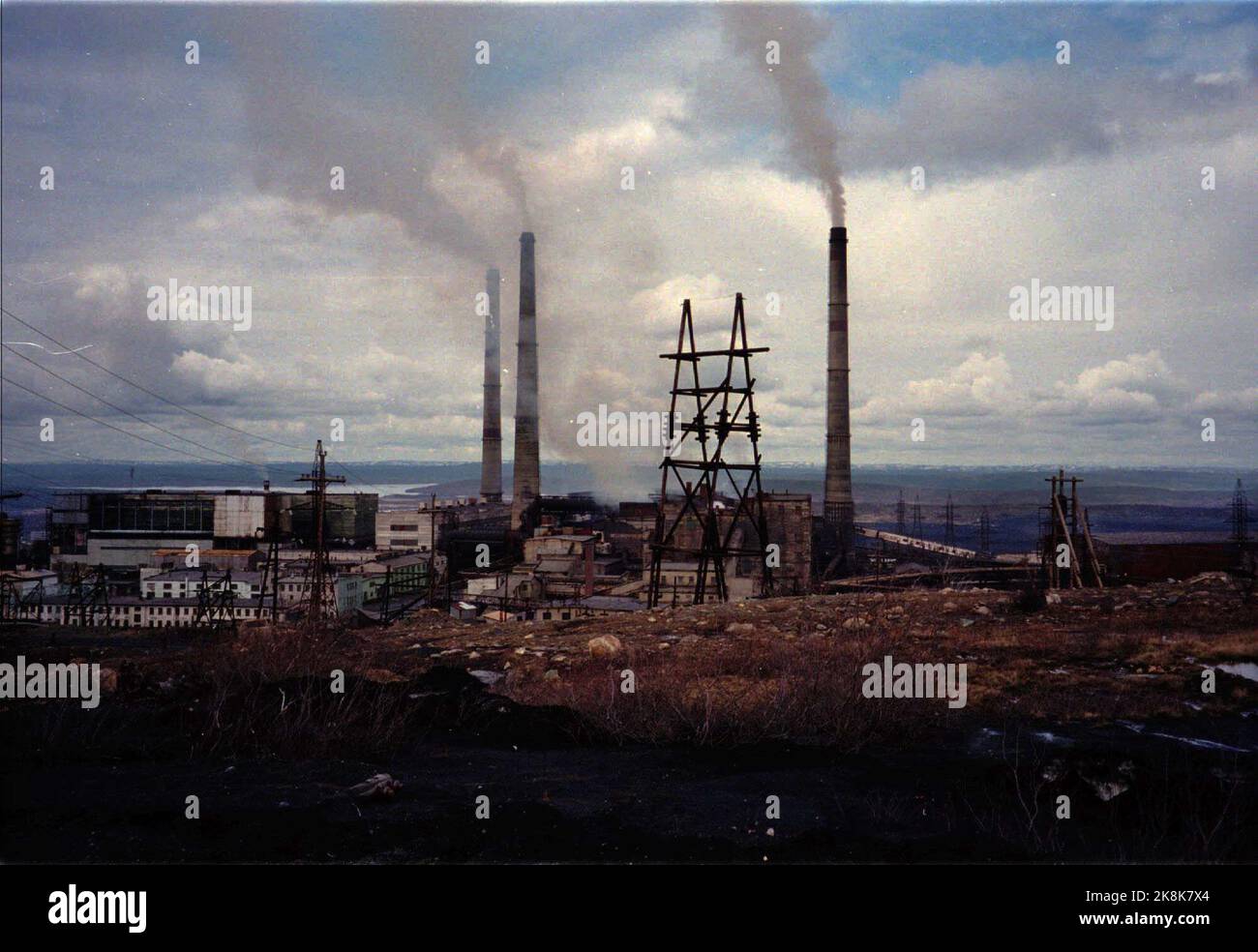 Kola, Russia. The Nikel smelter in Russia. Is the purification of this ...