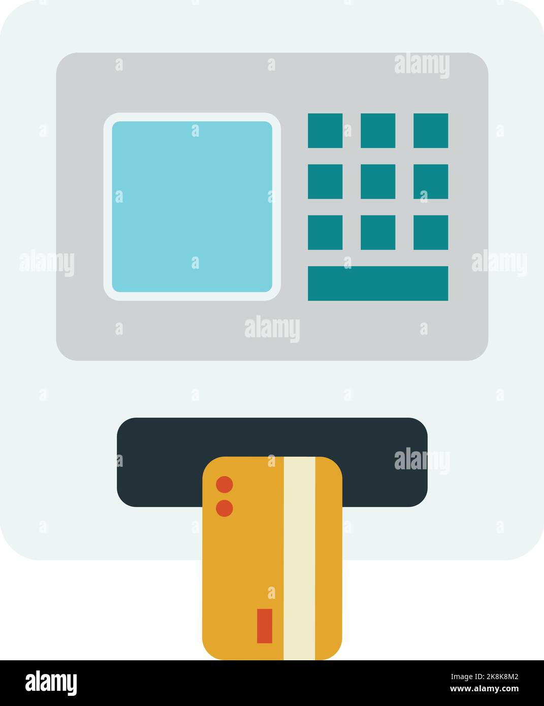 Automated teller illustration Stock Vector Images - Alamy