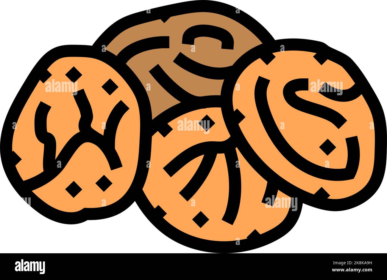 figs dried fruit color icon vector illustration Stock Vector Image ...