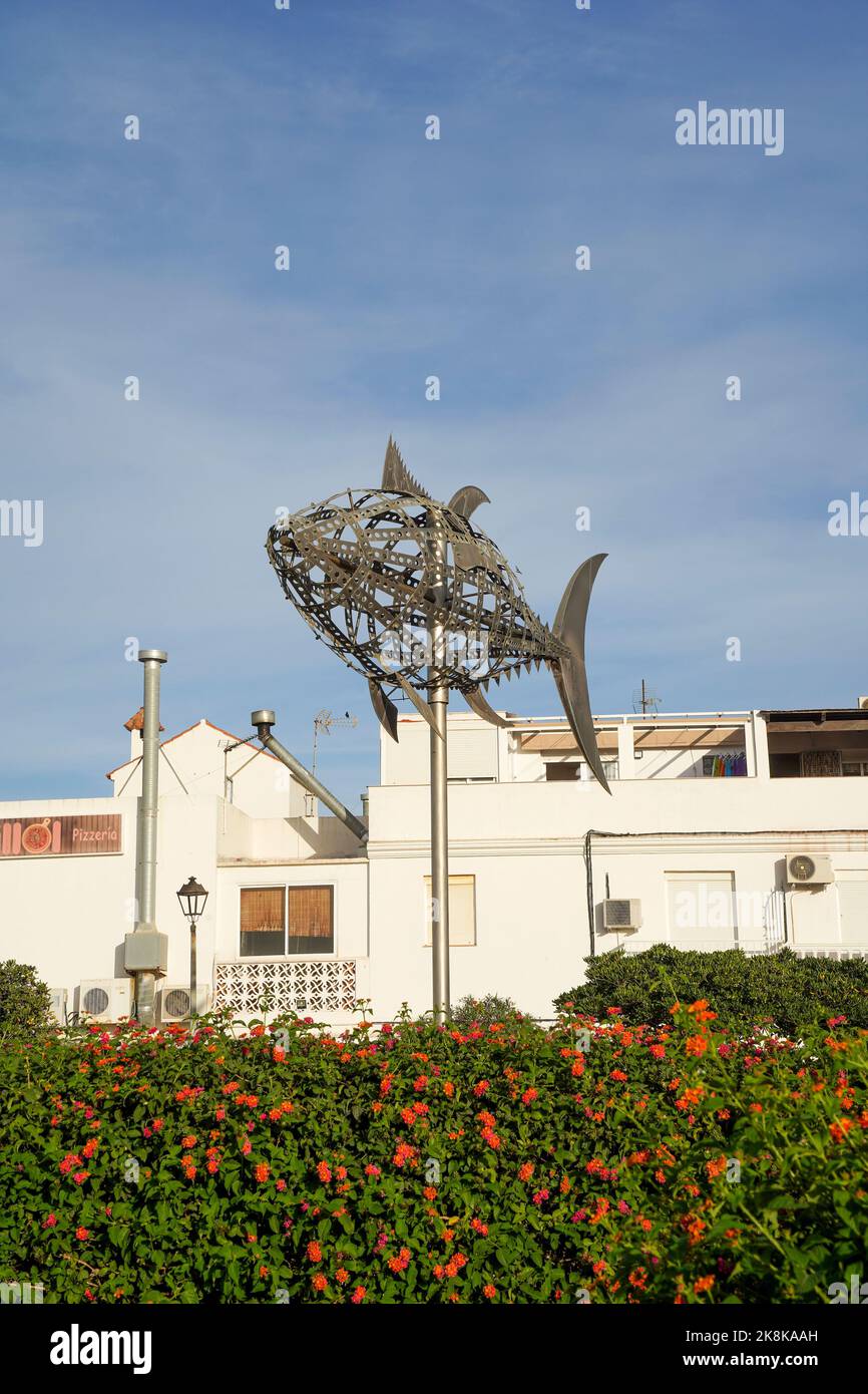 Zahara de los atunes, metal sculpture representing a Tuna fish ...