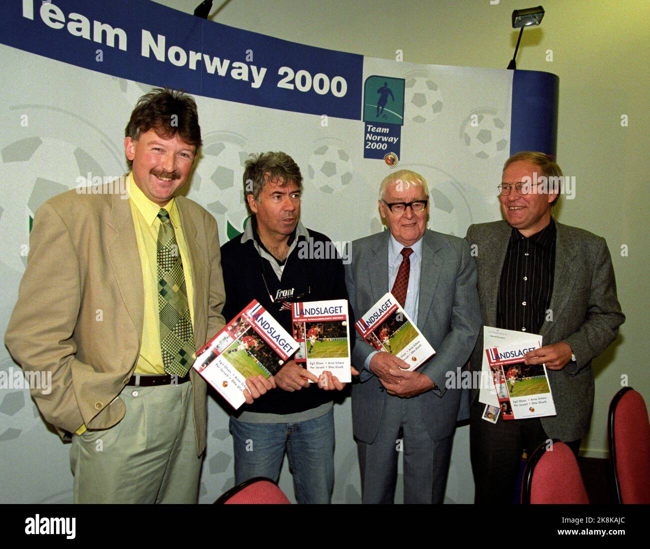 Oslo 19970930 Soccer Football coach Egil Olsen "Drillo" (No. 2 from v ...