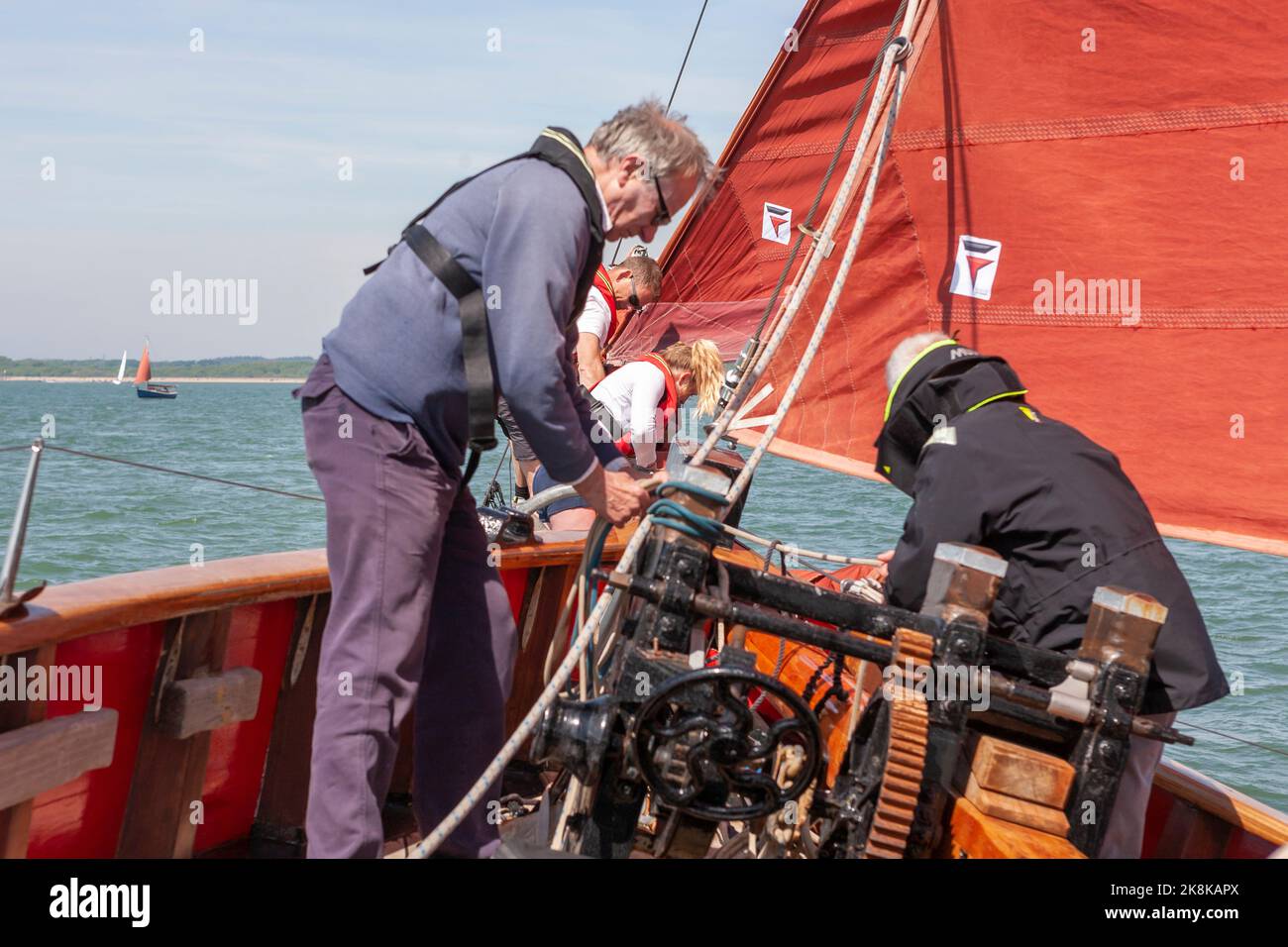 Yacht crew working hi-res stock photography and images - Alamy