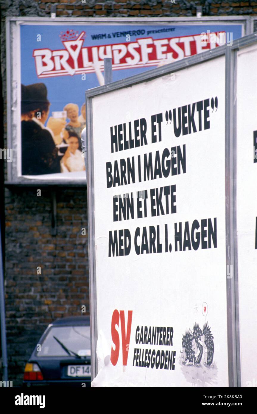 Knut falch ntb election campaign parliament political parties posters ...