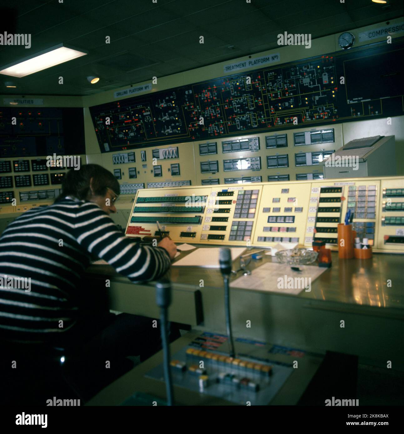 North Sea 19780504 Oil drilling platforms / oil fields. Interior from ...