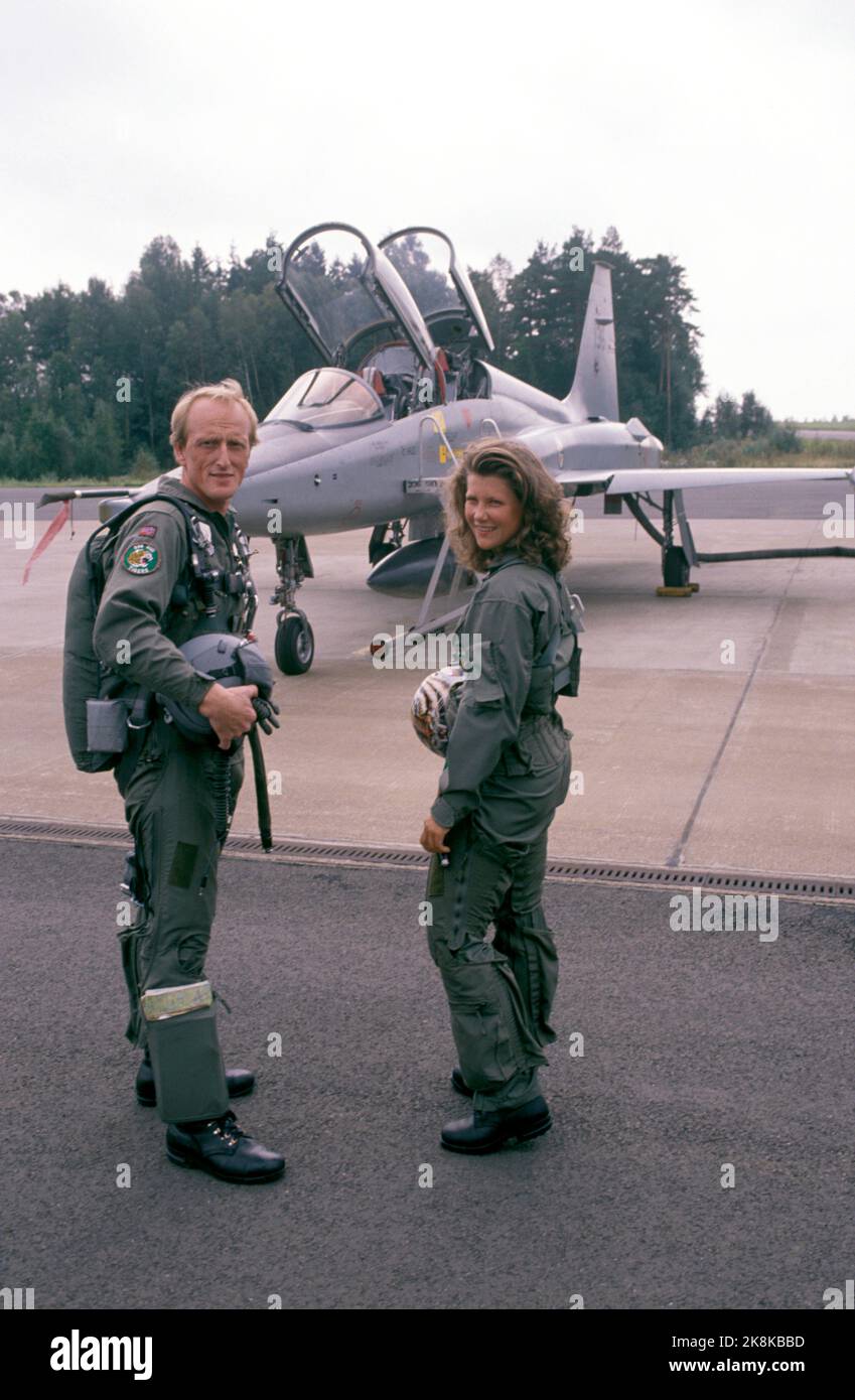 August 1990 - Princess Märtha Louise visits the Armed Forces. Here, the ...