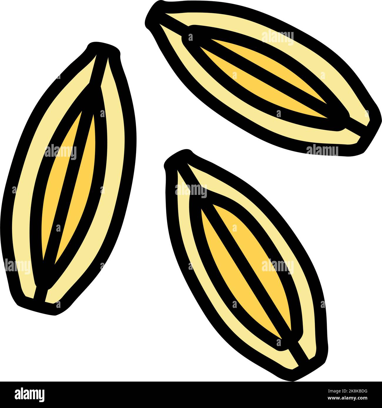 barley grain unpeeled color icon vector illustration Stock Vector Image ...