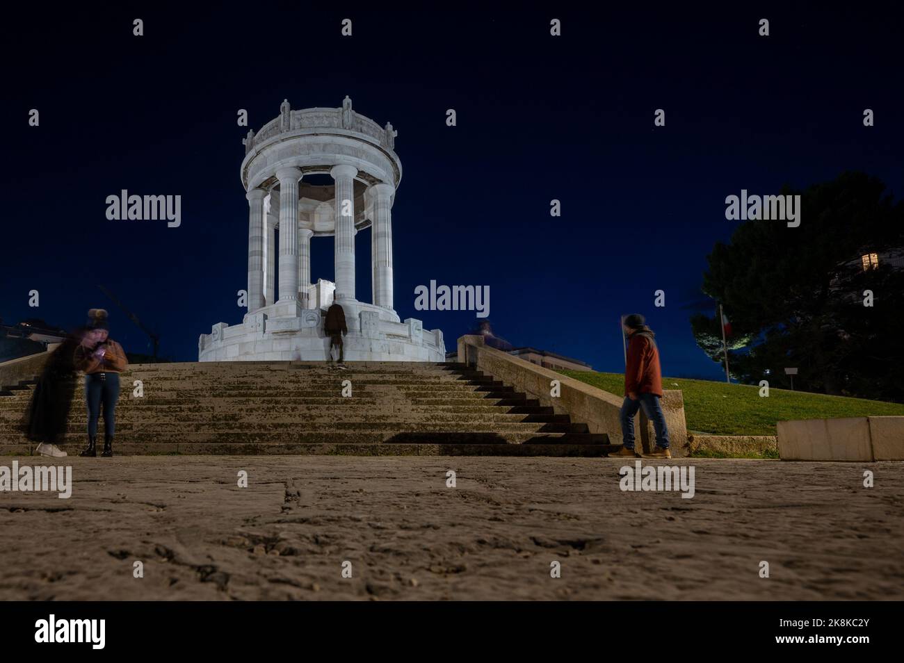 A low angle shot of the war memorial at Passetto in Ancona, Marche ...