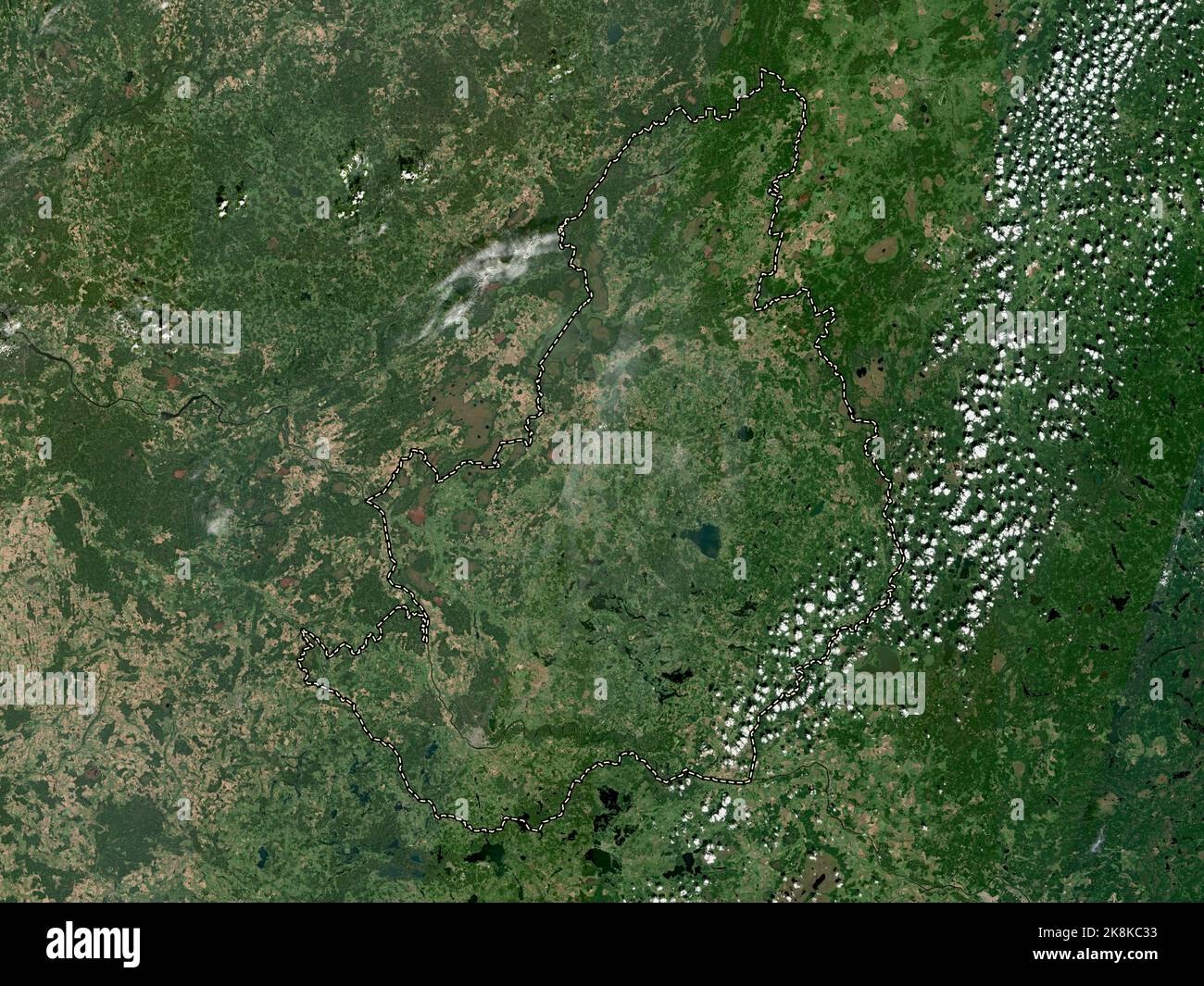 Latgale, province of Latvia. Low resolution satellite map Stock Photo ...