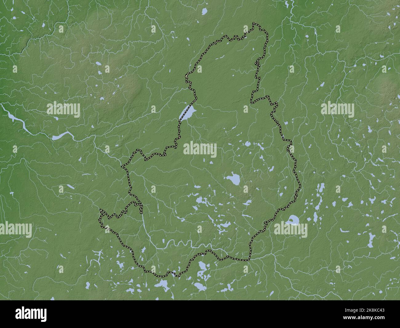 Latgale, province of Latvia. Elevation map colored in wiki style with ...