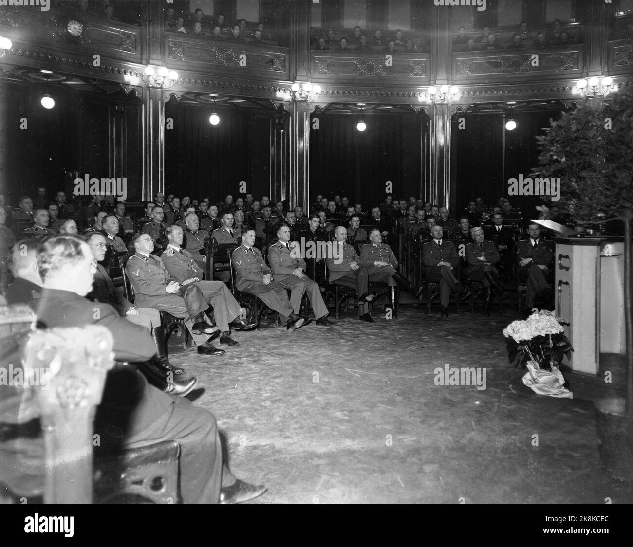 WW2 Oslo 19440331 Germanic SS Norway's meeting in the Storting. Photo ...