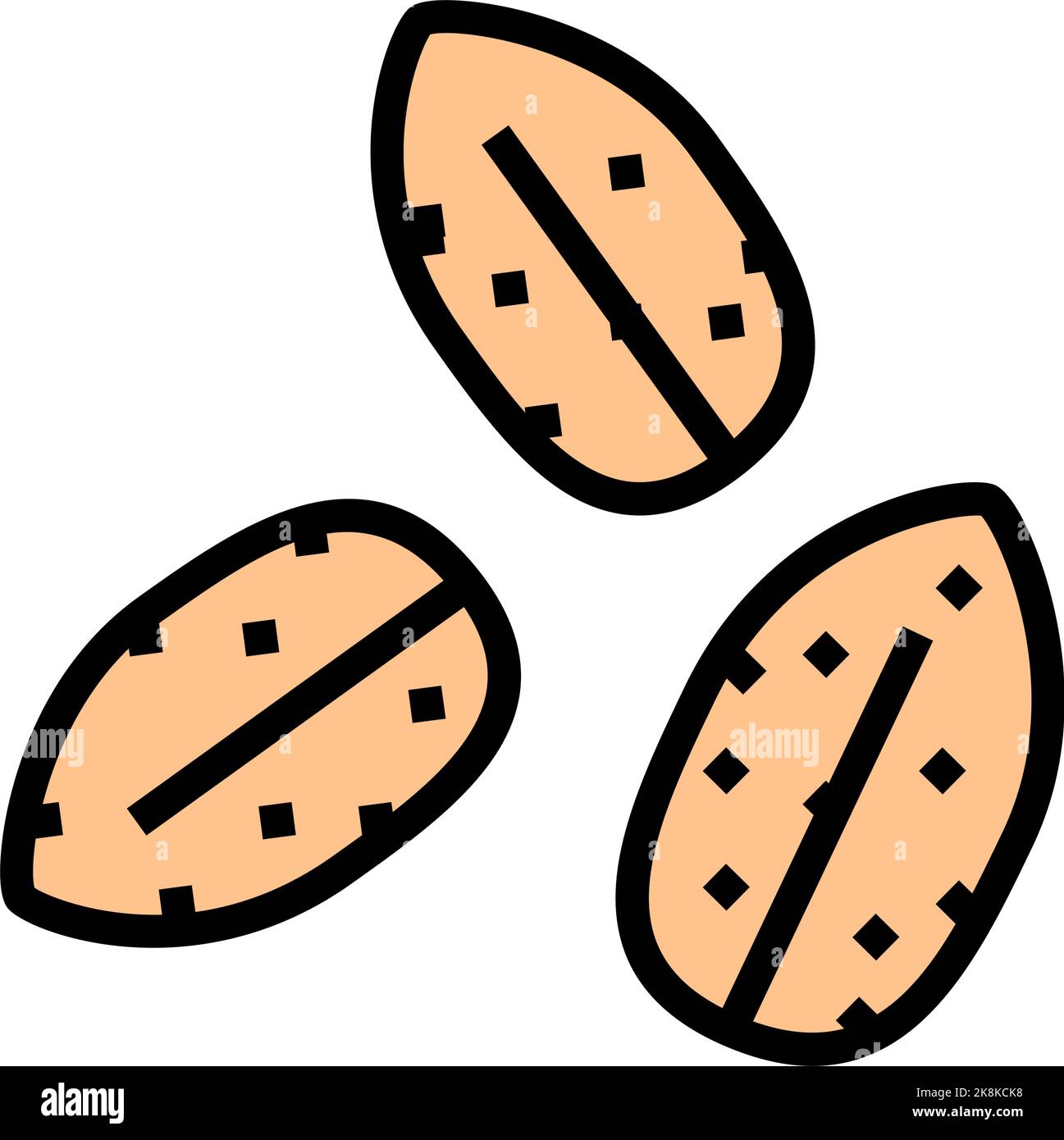 barley grain peeled color icon vector illustration Stock Vector Image ...