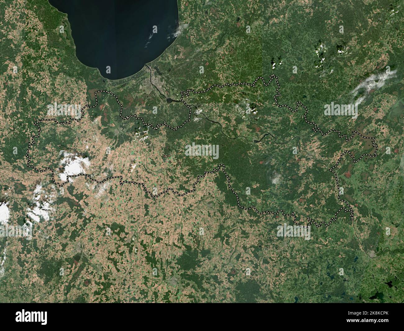 Zemgale, province of Latvia. Low resolution satellite map Stock Photo ...