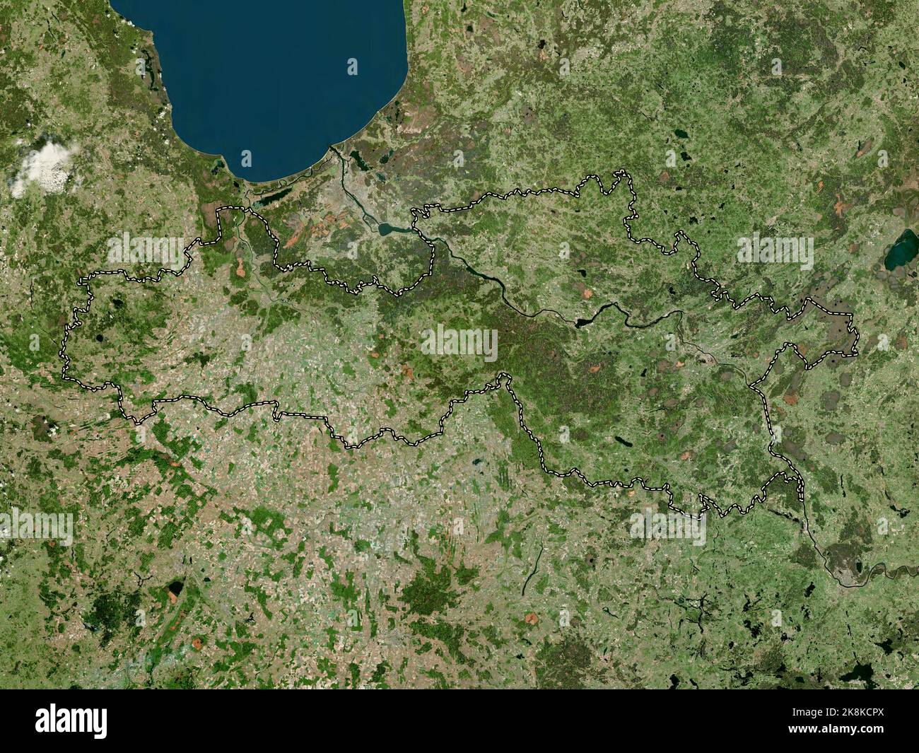 Zemgale, province of Latvia. High resolution satellite map Stock Photo ...