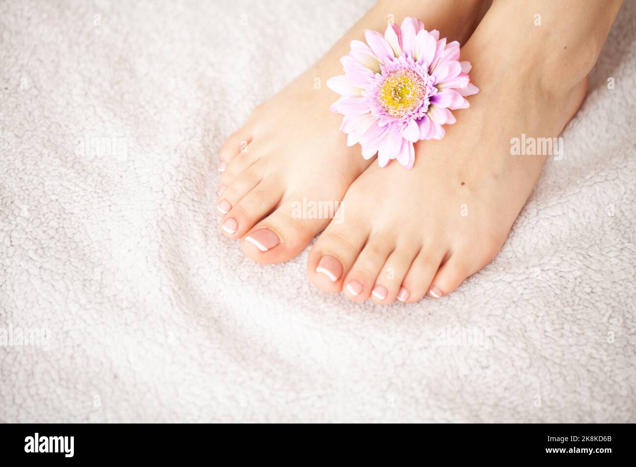 Hand and Nail Care. Beautiful Women's Feet and Hands After Manicure and ...
