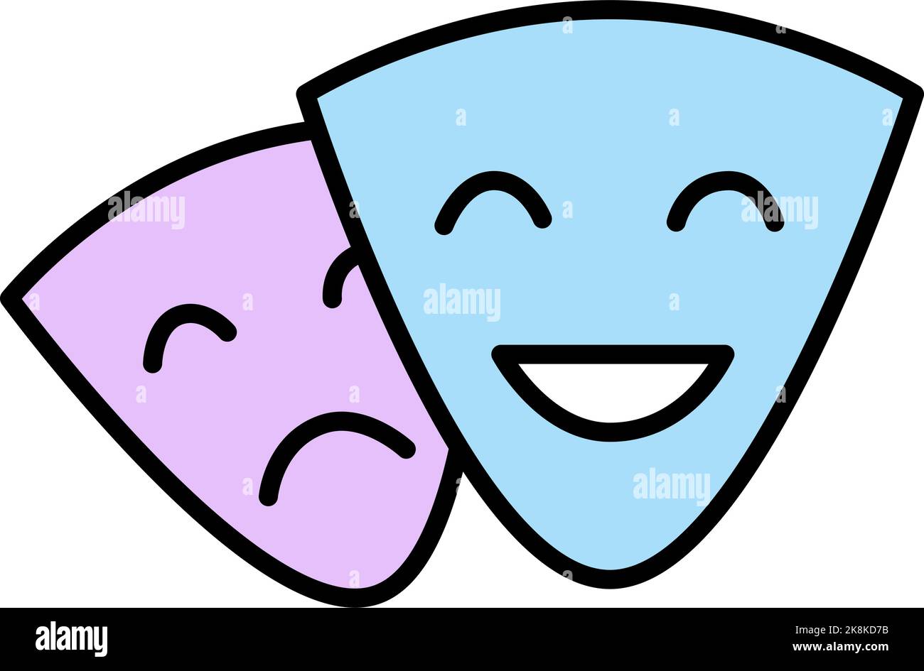 Theatre mask vector drama and comedy icon Stock Vector Image & Art - Alamy