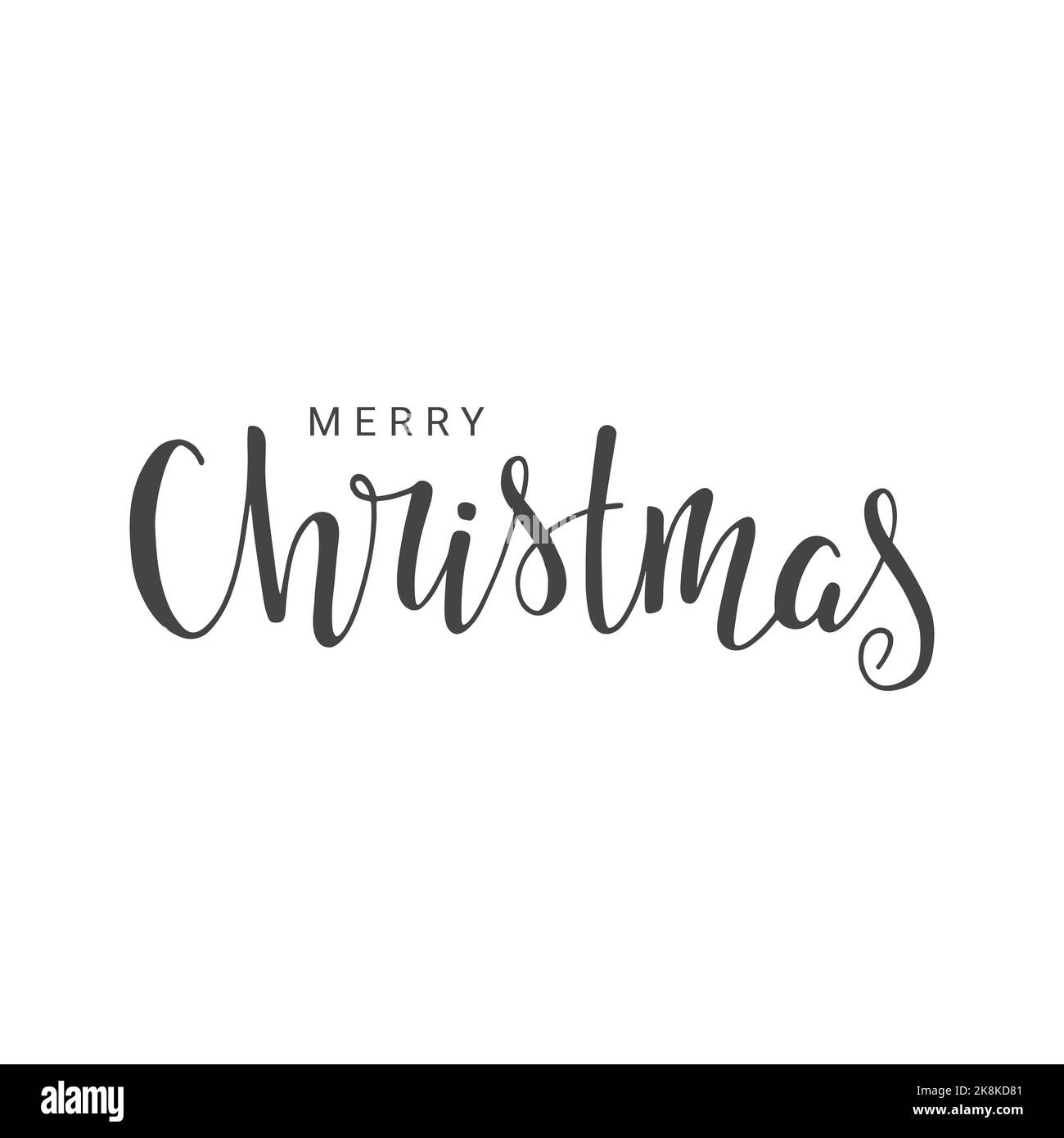 Vector Illustration. Handwritten Lettering of Merry Christmas to You ...