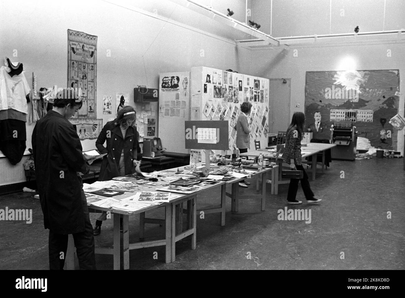 Oslo May 1970. Nordic Youth Biennale in the Artists' House in Oslo must ...