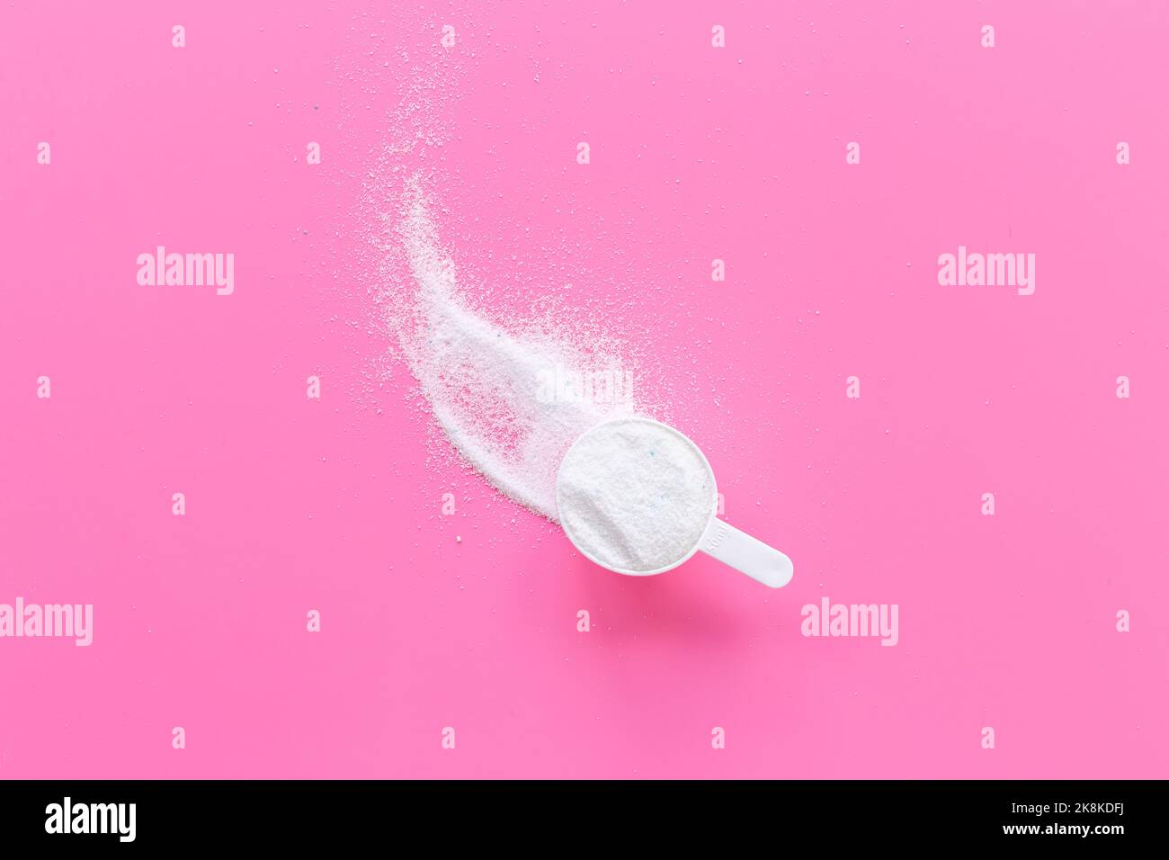 White laundry detergents powder with cup for laundry Stock Photo - Alamy