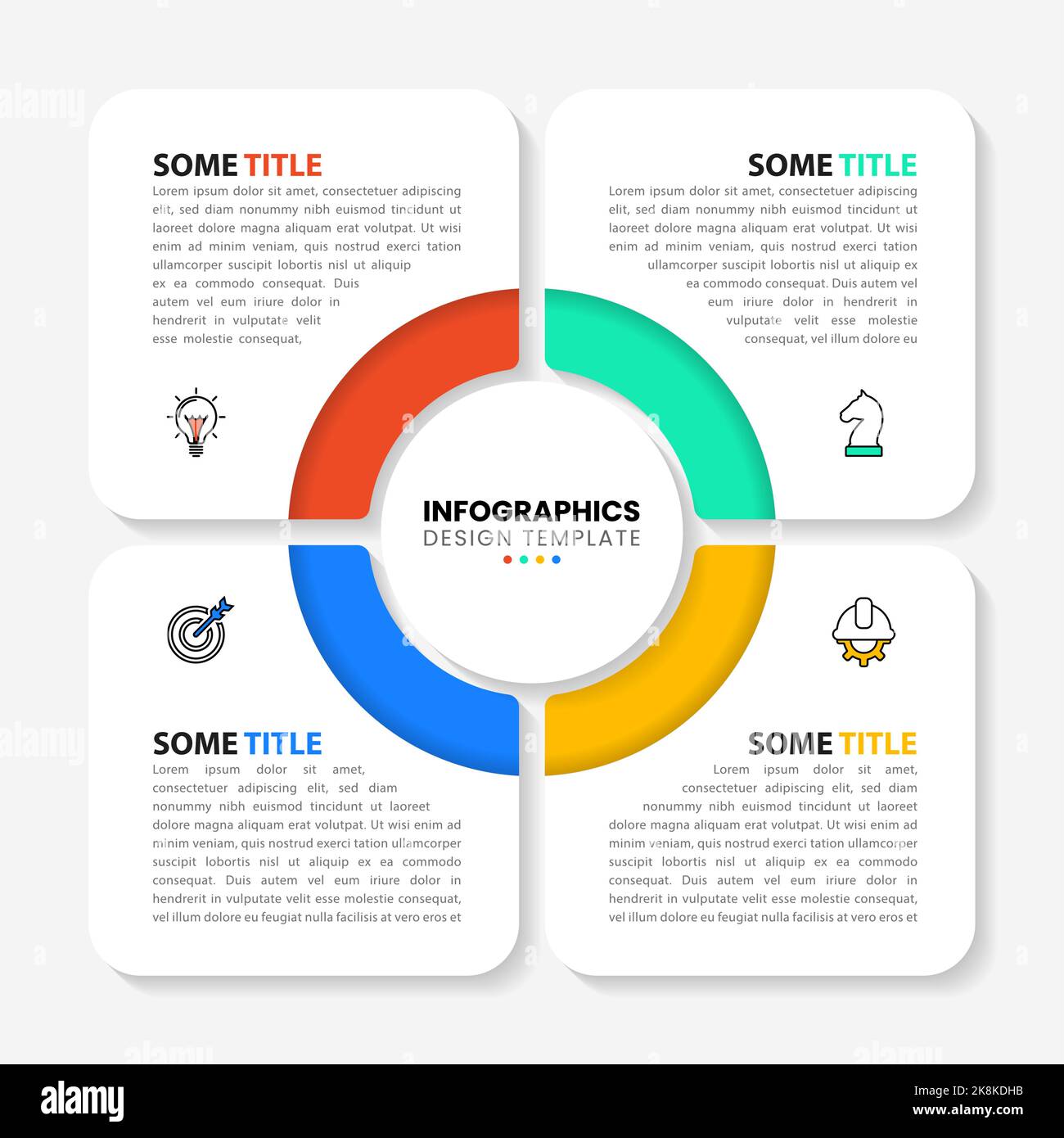 Infographic template with icons and 4 options or steps. Can be used for ...