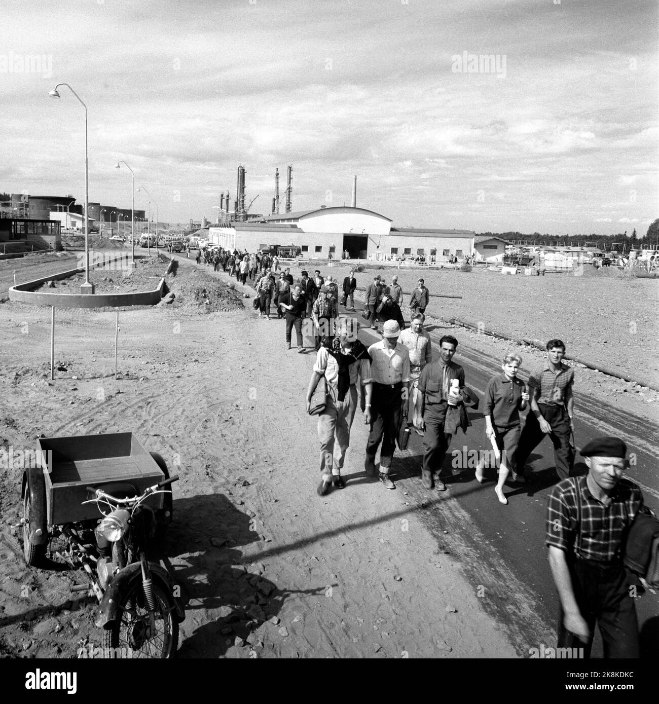 Tønsberg 196007 Norway's first oil refinery under construction at ...