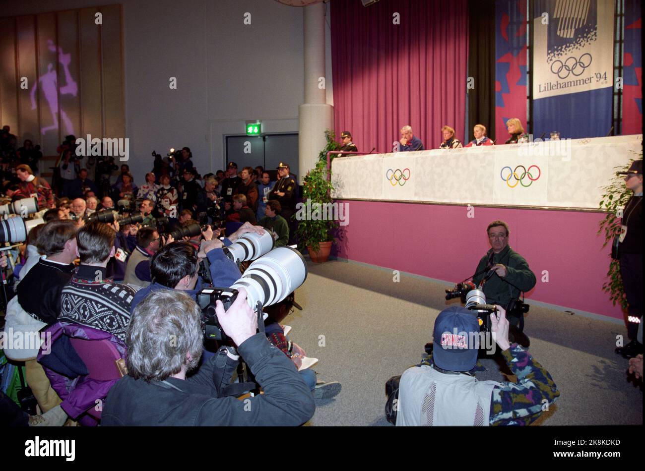Hamar 19940218 Winter Olympics at Lillehammer 1994 Press conference ...