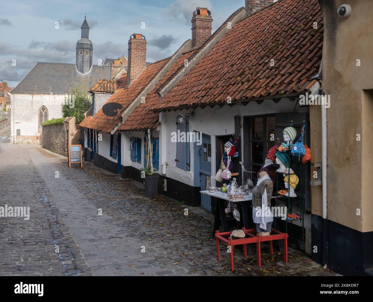 Montreuil sur Mer, traditional cottages Stock Photo - Alamy