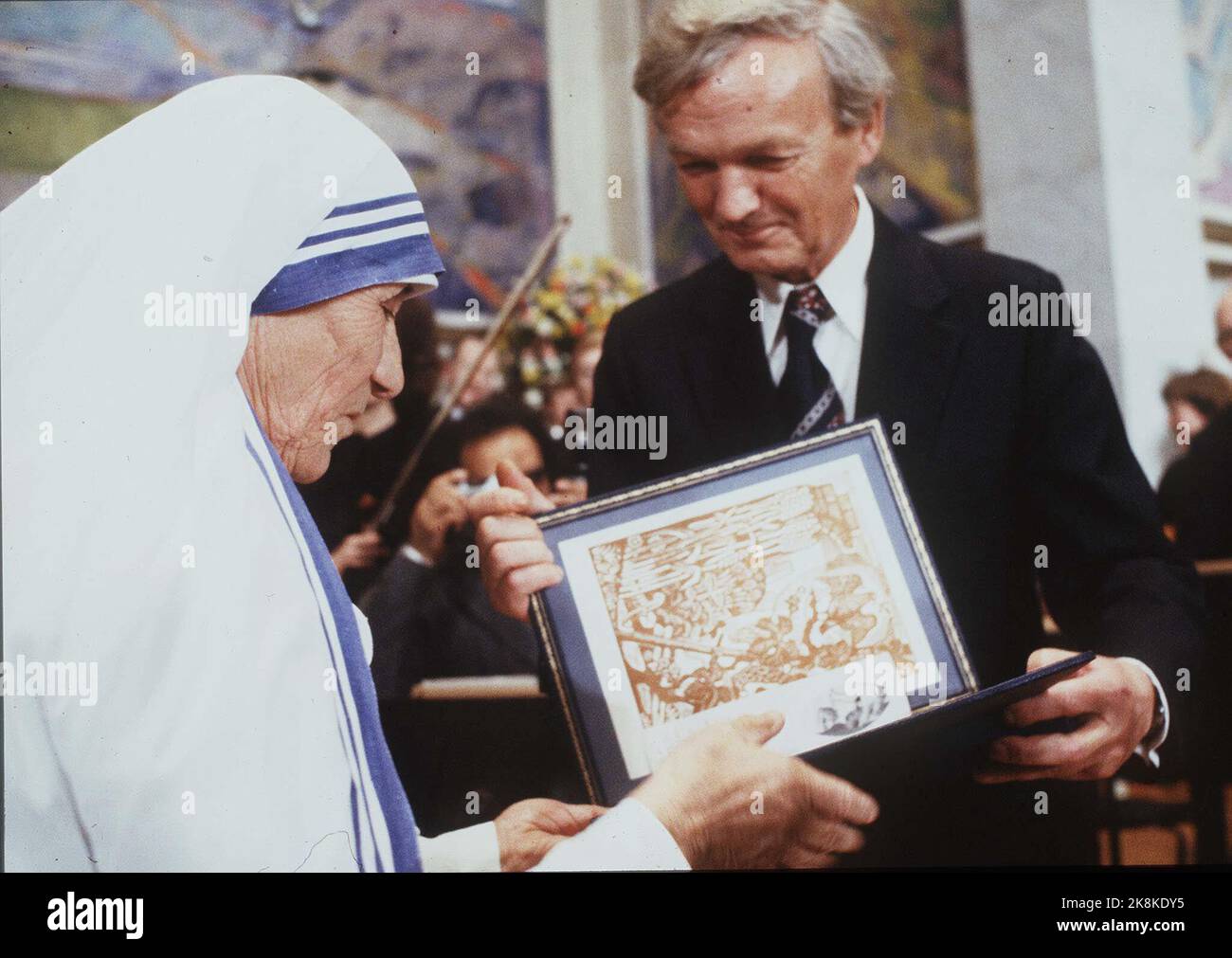 Oslo Nobel Peace Prize For Mother Teresa Chairman Of The Nobel